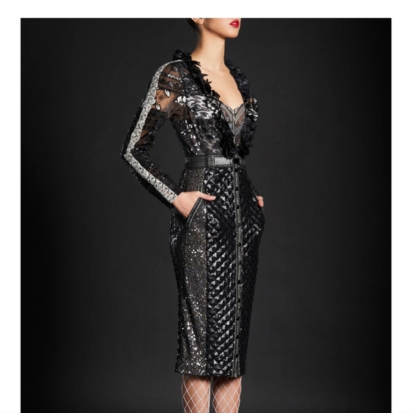 Byron Lars | Dresses | Byron Lars In Earnest Jet Sheath Dress | Poshmark